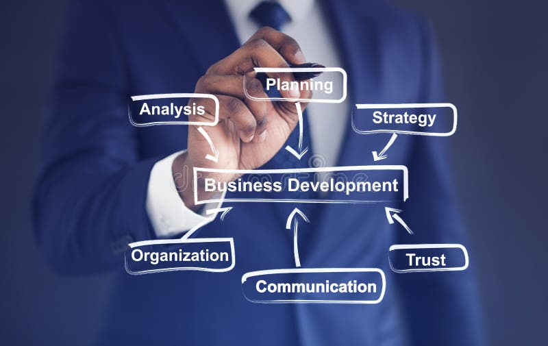 Unrecognizable African Businessman Developing Business Development ...