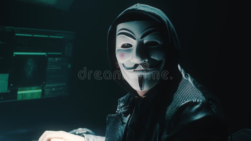 Troll Typing Keyboard with Fake News Hologram Screen Stock Video ...