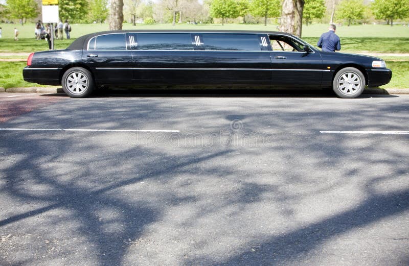 Unrecognizable Limo Driver Waiting Stock Photo - Image of stretch ...