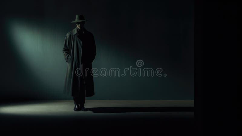 Unrecognizable Male Figure with Hidden Face in the Shadows Stock Photo ...