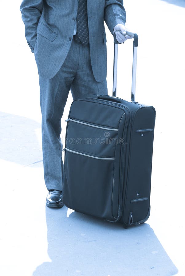 Unrecognizable Man with Suitcase. Stock Image - Image of male, case ...