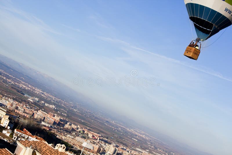 Unrecognizable People Flying Over City Picture. Image: 8261876