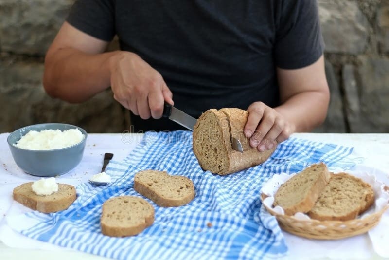 Making Breakfast stock image. Image of male, checkered - 133926271