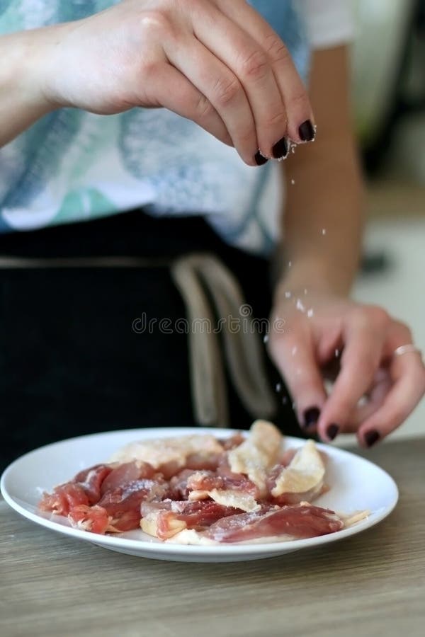 Preparing Meat stock photo. Image of healthy, kitchen - 143201268