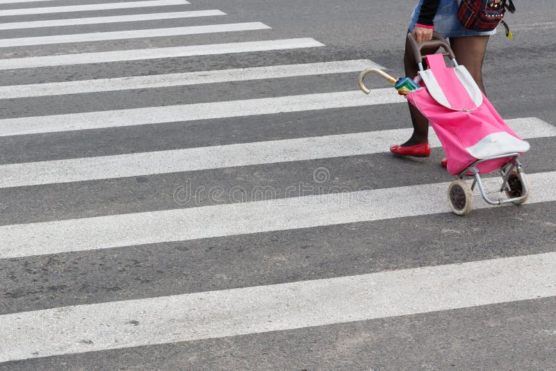 An Unregulated Pedestrian Crossing on a Rural Highway Stock Image ...