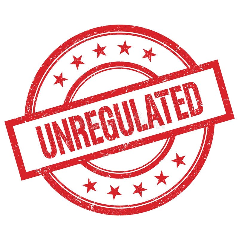 UNREGULATED Text Written on Red Vintage Round Stamp Stock Illustration ...