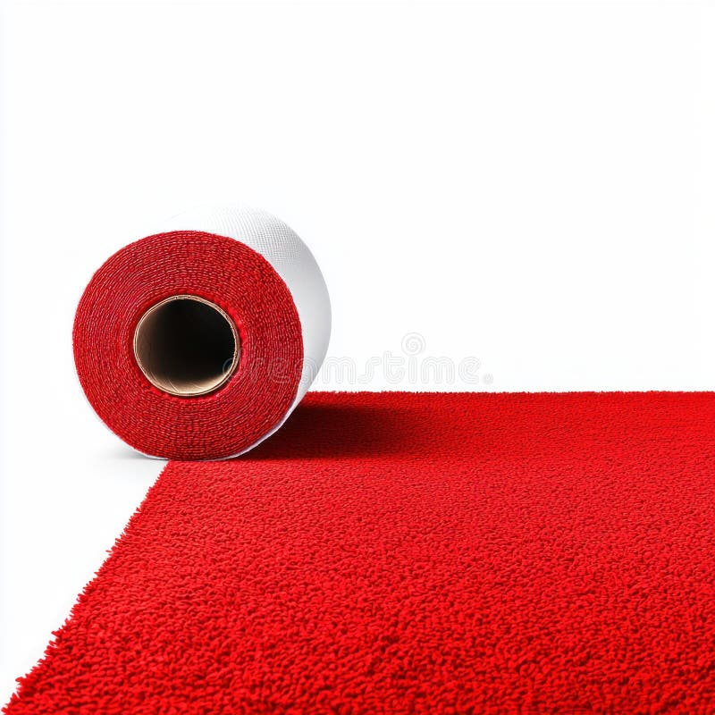 Unrolled Red Carpet Roll stock image. Image of invite - 367251243