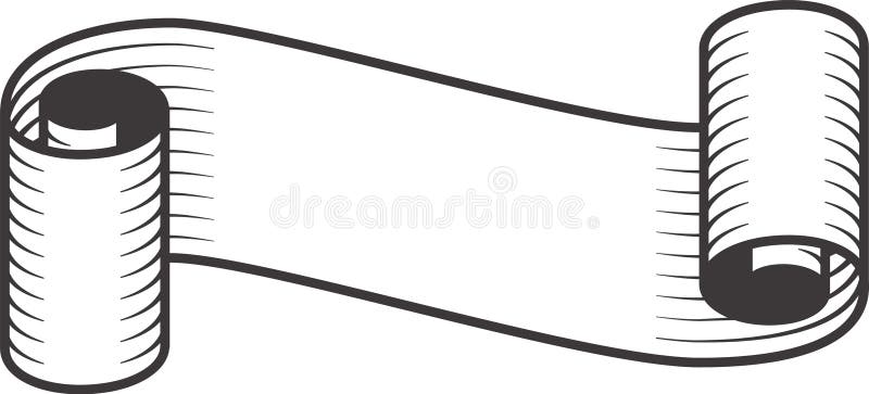 Unrolled Vintage Scroll Banner with Curled Edges Creating an Elegant ...