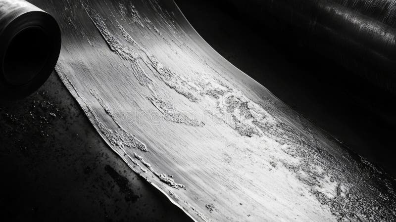 Unrolling Metal Sheet Industrial Process Displaying Texture Stock ...