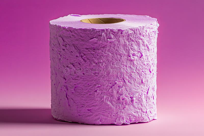 The Unrolling of a Purple Paper Roll is Set Against a Lavender ...