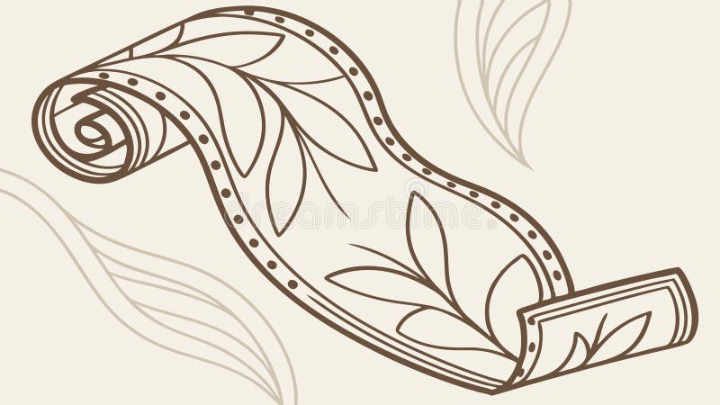 An Unrolling Vintage Scroll with Patterns, Vector Design Generative AI ...