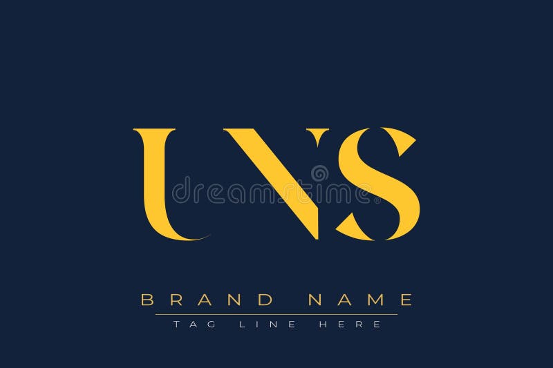 UNS Abstract Letter Logo Design Stock Vector - Illustration of initial ...