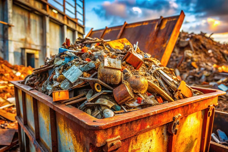 Container Hazardous Standard Waste Yellow Label Marking Stock ...