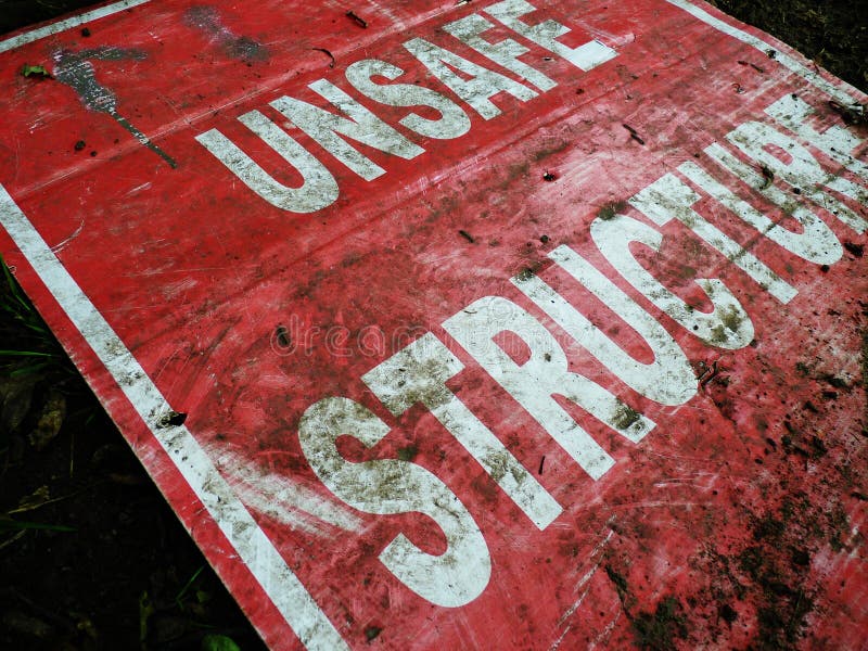 Unsafe Structure Sign Ripped Off Stock Photos - Free & Royalty-Free ...