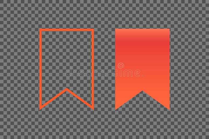 Unsaved and Saved Orange Labels for Adding Items To the Favorites or ...