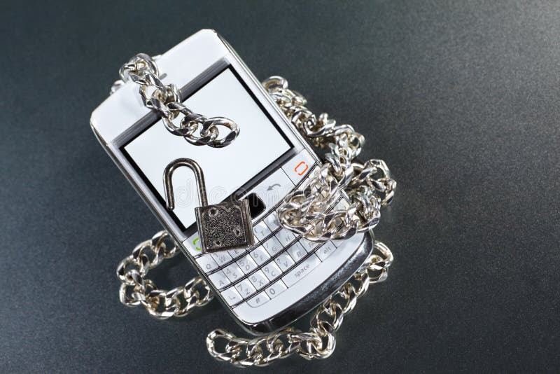 Unsecure communication stock photo. Image of lock, cell - 21142408