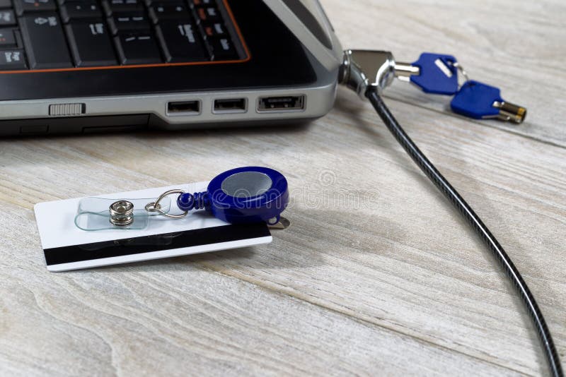 Unsecured Laptop with Password Under Keyboard Stock Photo - Image of ...