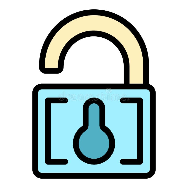 Unsecured Personal Data Icon Color Outline Vector Stock Vector ...