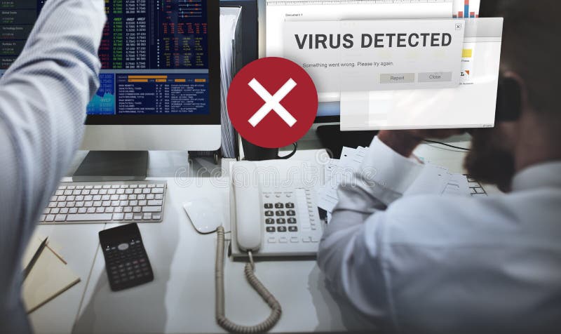 Unsecured Virus Detected Hack Unsafe Concept Stock Image - Image of ...