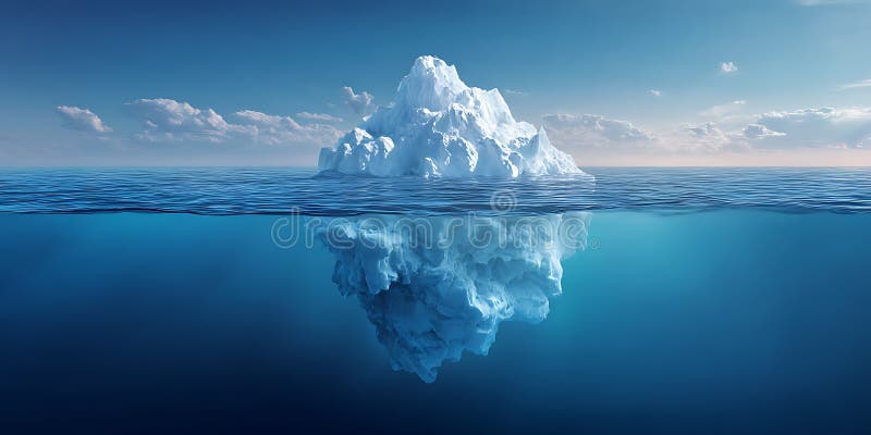 Unseen Depths Unveiling the Hidden Part of the Iceberg Stock Illustration - Illustration of ...
