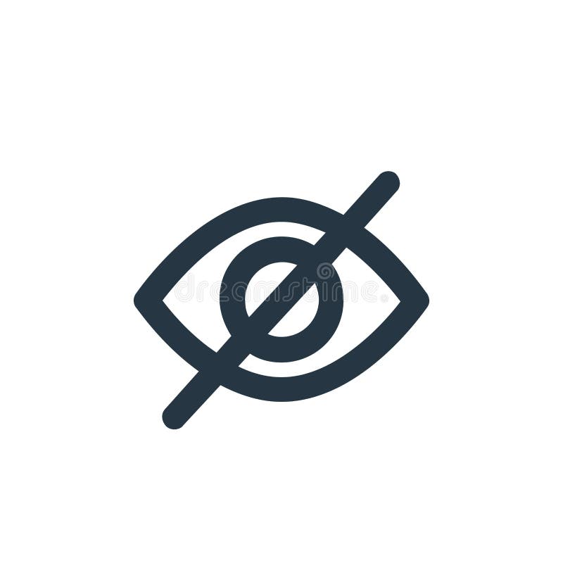 Unseen Icon Vector from Miscellaneous Concept. Thin Line Illustration ...