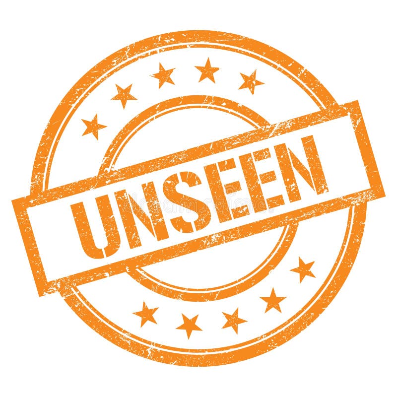 UNSEEN Text Written on Orange Vintage Stamp Stock Illustration ...