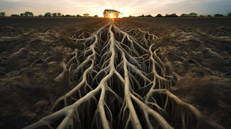 Unseen tree of influence stock illustration. Illustration of foundation ...