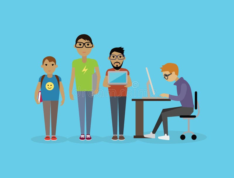 Unser Erfolg Team Linear Design Vektor Abbildung - Illustration von ...