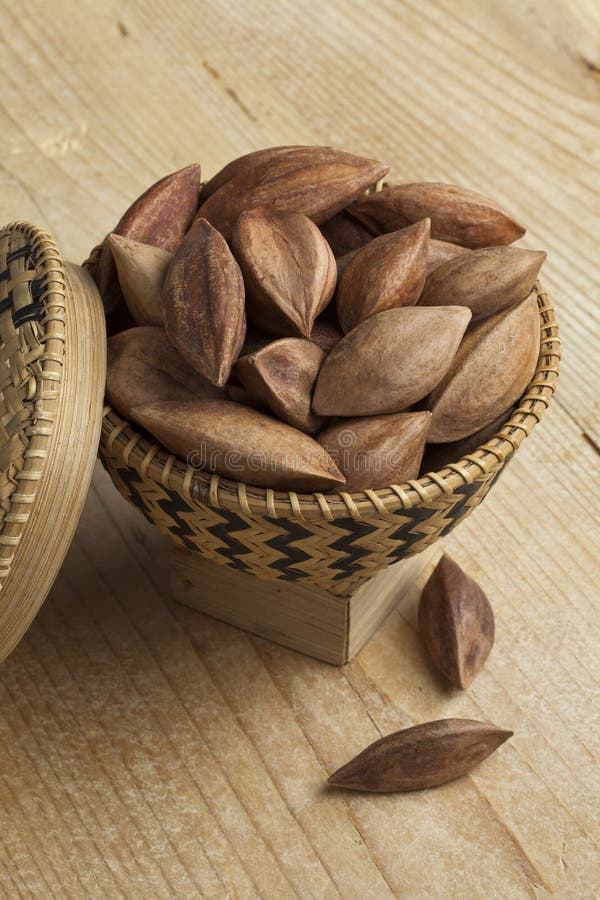 Unshelled Pili Nuts from the Philippines Stock Image - Image of organic ...