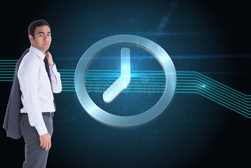 Unsmiling Businessman Standing Stock Image - Image of generated ...