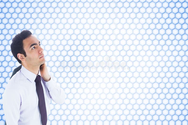 Unsmiling Businessman Standing Stock Photo - Image of graphic, bright ...