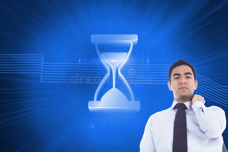 Unsmiling Businessman Standing Stock Image - Image of symbol, person ...