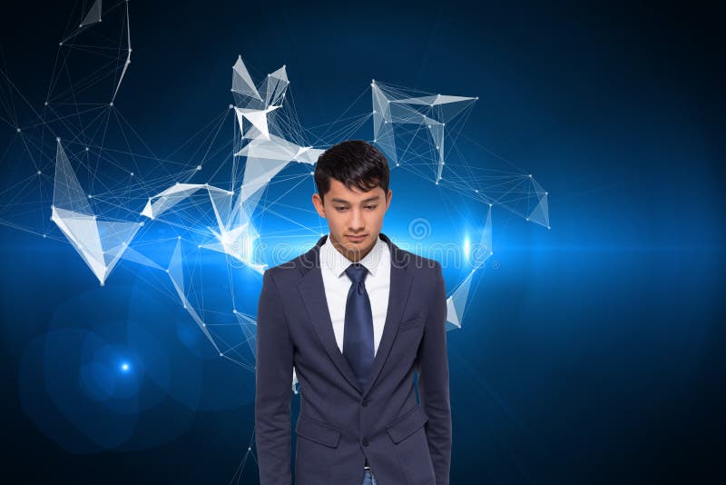 Unsmiling Casual Businessman Walking Stock Image - Image of shine ...