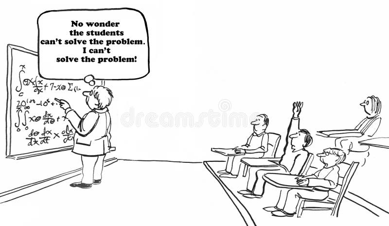 Unsolvable Problem stock illustration. Illustration of professor - 71737148