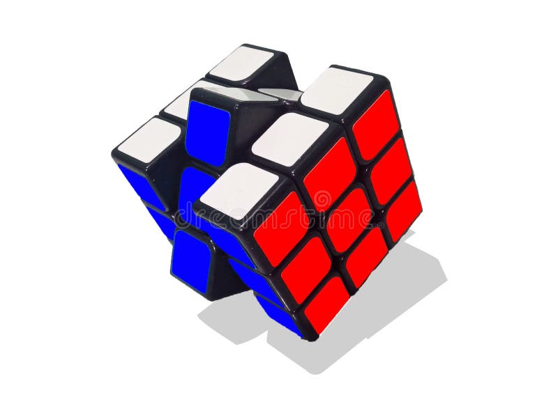 3x3 Unsolved Rubik S Cube on the White Background. Editorial Photo ...