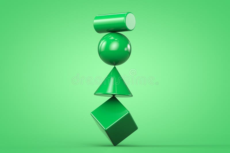 Unstable Balancing Structure. Copy Space Stock Illustration ...