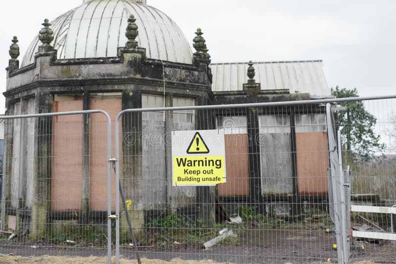 Unstable Building Keep Out Sign Dangerous Building Stock Photo - Image ...