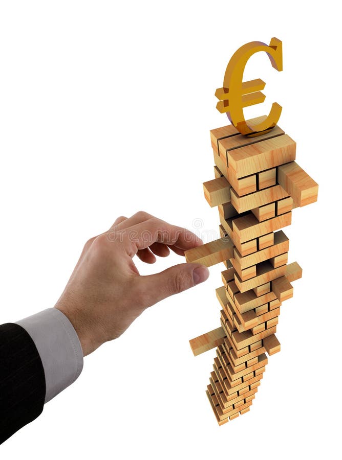 Unstable Euro stock photo. Image of business, space, finger - 7490910