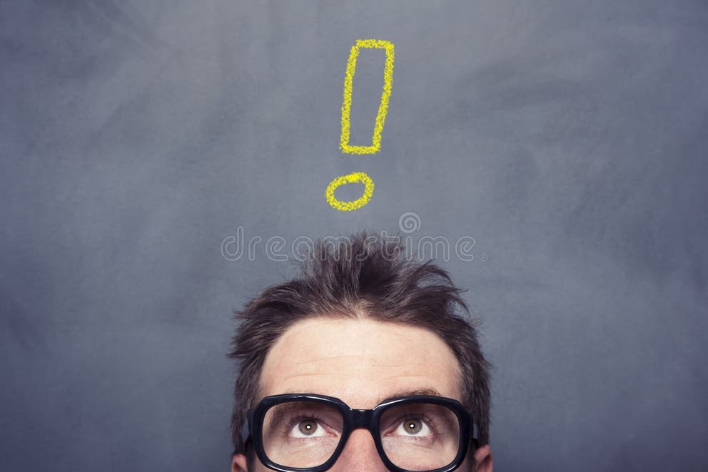 Unstable Man stock image. Image of exclamation, confused - 55163907