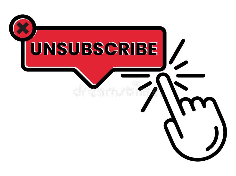 Unsubscribe Message / Email Notification - Flat Icon for the Apps or ...