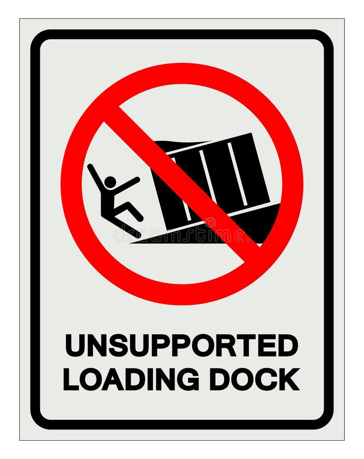 Unsupported Loading Dock Symbol Sign, Vector Illustration, Isolate on ...