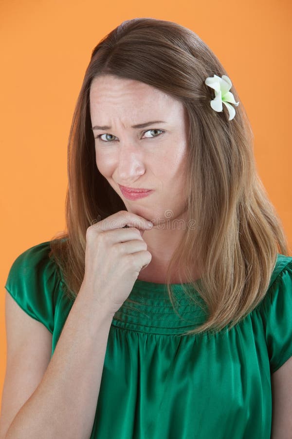 Unsure stock photo. Image of disgust, pretty, cute, expression - 18259622