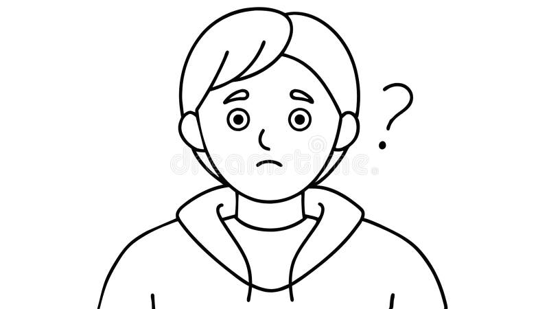 Unsure Person with Question Mark Stock Photo - Illustration of simple ...