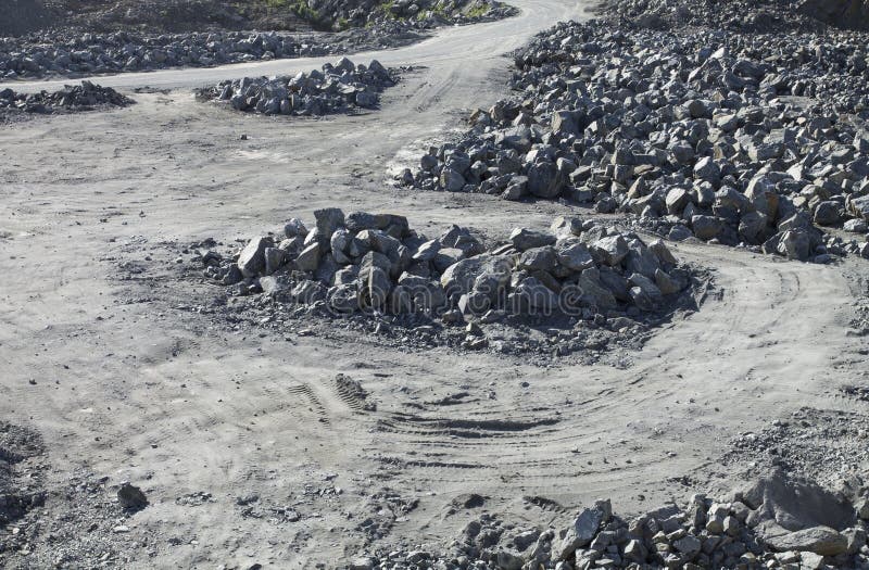 Unsurfaced Road through the Stones Stock Photo - Image of round, gray ...