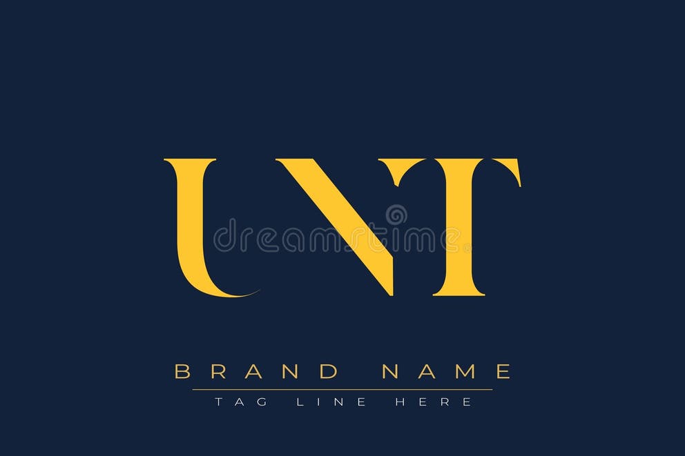 UNT Abstract Letter Logo Design Stock Vector - Illustration of ...