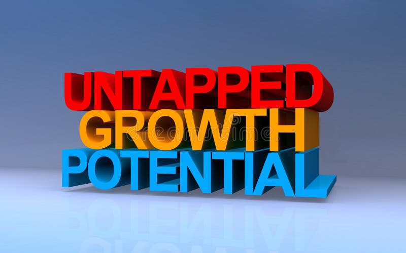 Untapped Growth Potential on Blue Stock Illustration - Illustration of ...