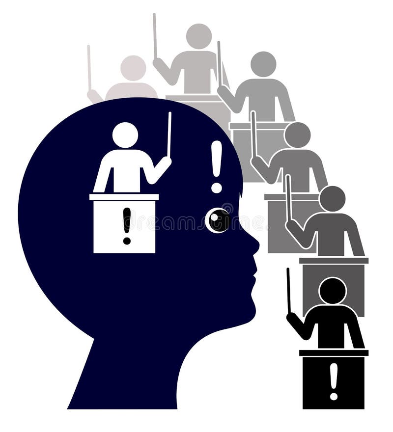 Unterrichtende Zu Befolgen Kinder Stock Abbildung - Illustration von ...