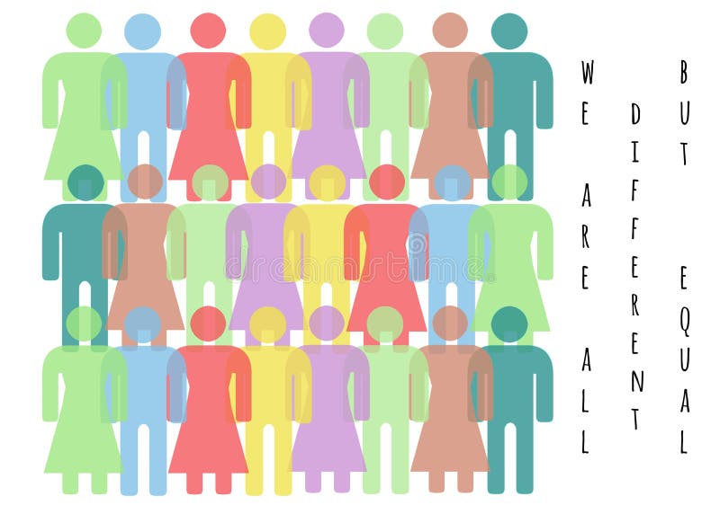 Unterschiedlich Aber Gleichgestelltes 3 Stock Abbildung - Illustration ...