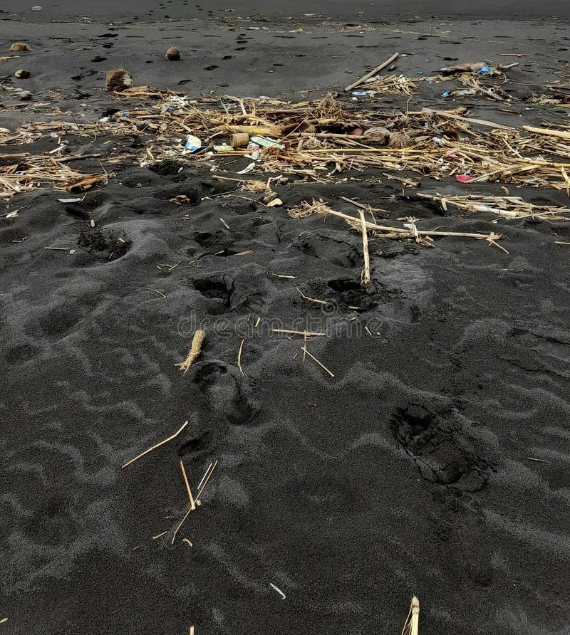 Dry Sand Land with a Big Dug Hole Close Up Stock Image - Image of ...