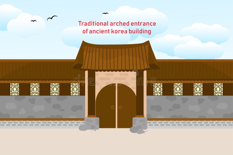 Traditional korean window stock illustration. Illustration of japan ...